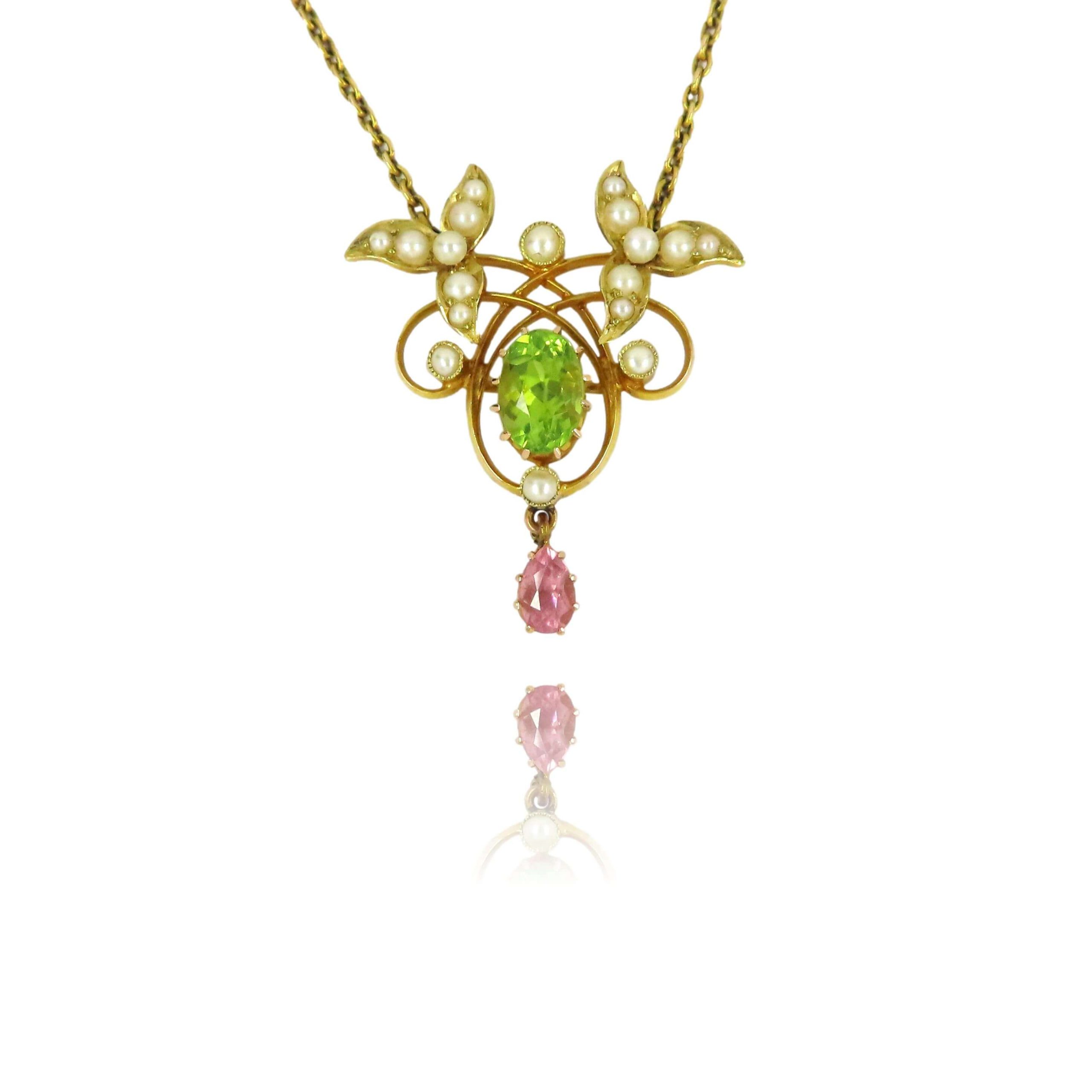 Antique French Ruby & Diamond Necklace - McKenna & Co